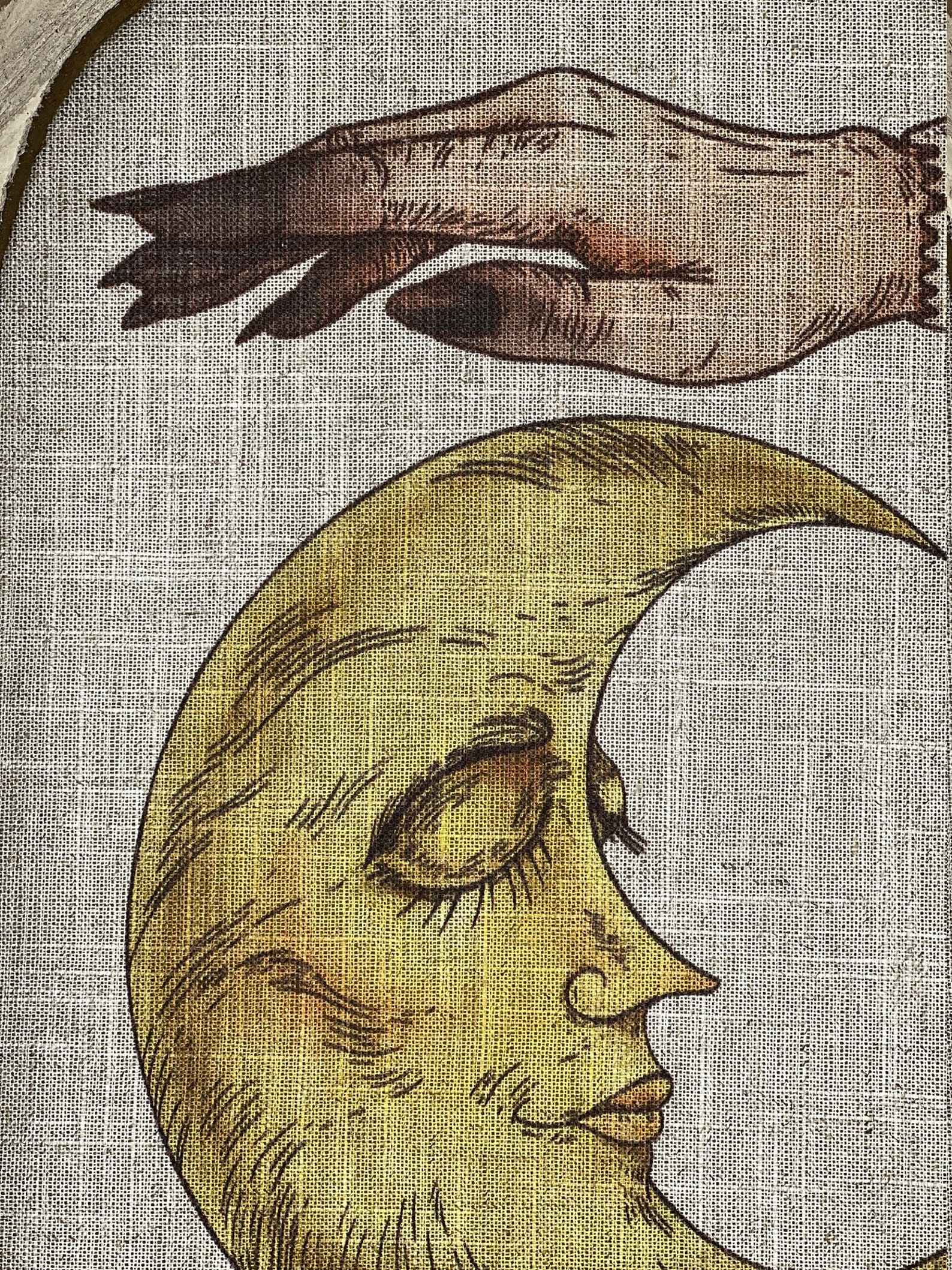 Half Moon Wall Art | 14" X 22" | Arch Window Frame | Linen Wall Hanging ...