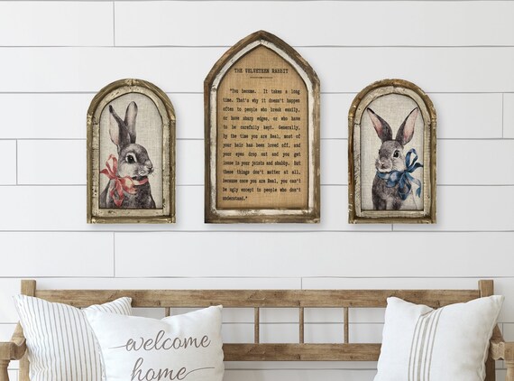 Set of 3 Velveteen Rabbit Wall Decor Arch Window Frame | Etsy