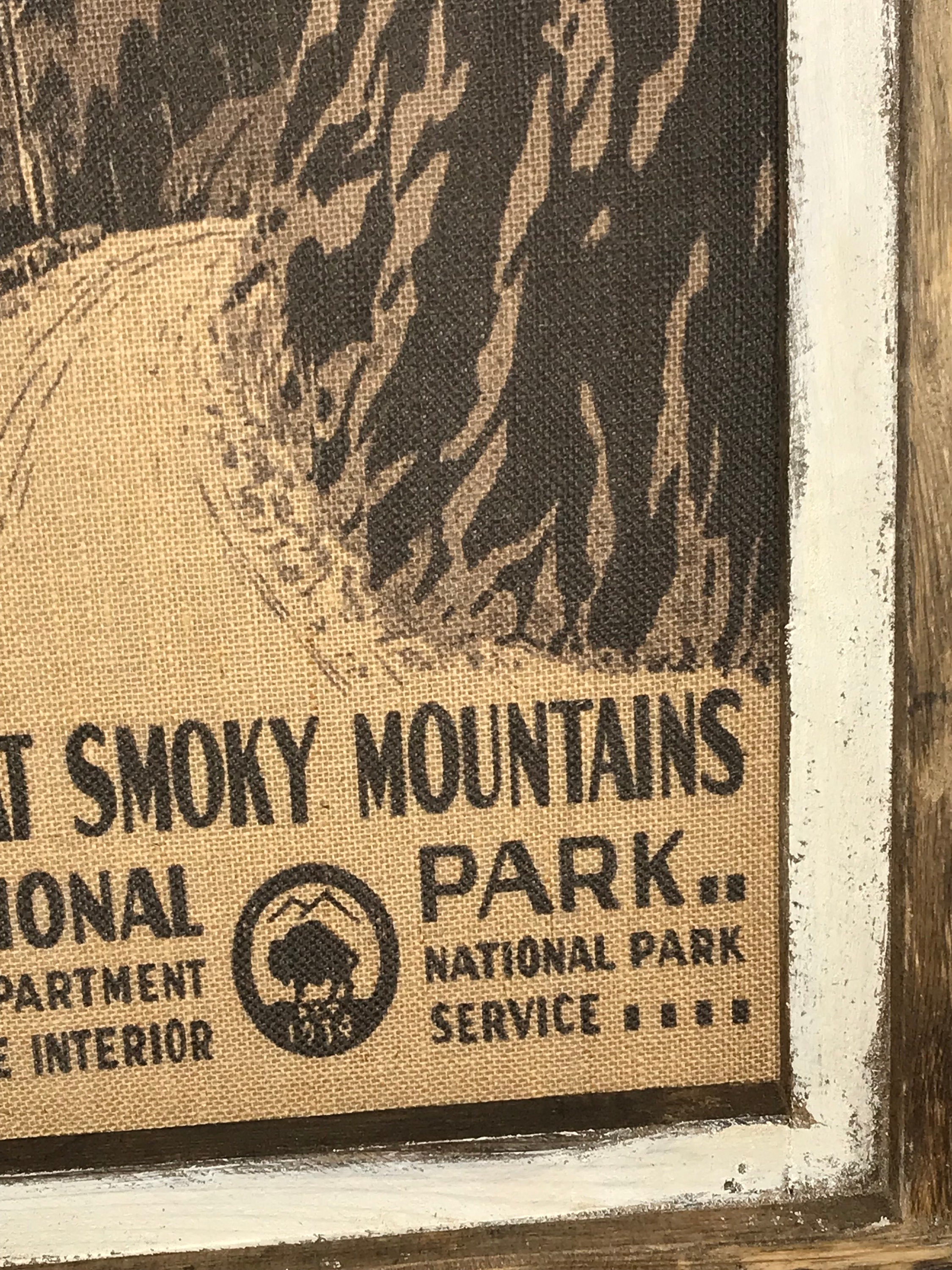 Smokey Mountains Wall Art 16 x 36 Window Frame | Etsy