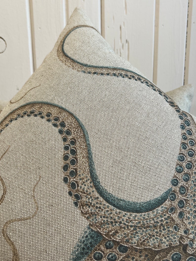 Octopus Throw Pillow Coastal Decor Nautical Cushion - Etsy