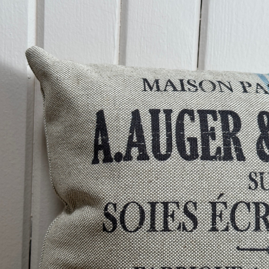 French Country Throw Pillow | Farmhouse Decor | Grain Sack Lumbar ...