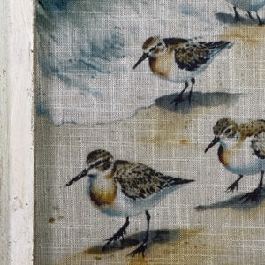 Sandpiper Wall Decor | Coastal Wall Decor | Bathroom Wall Decor | Linen ...