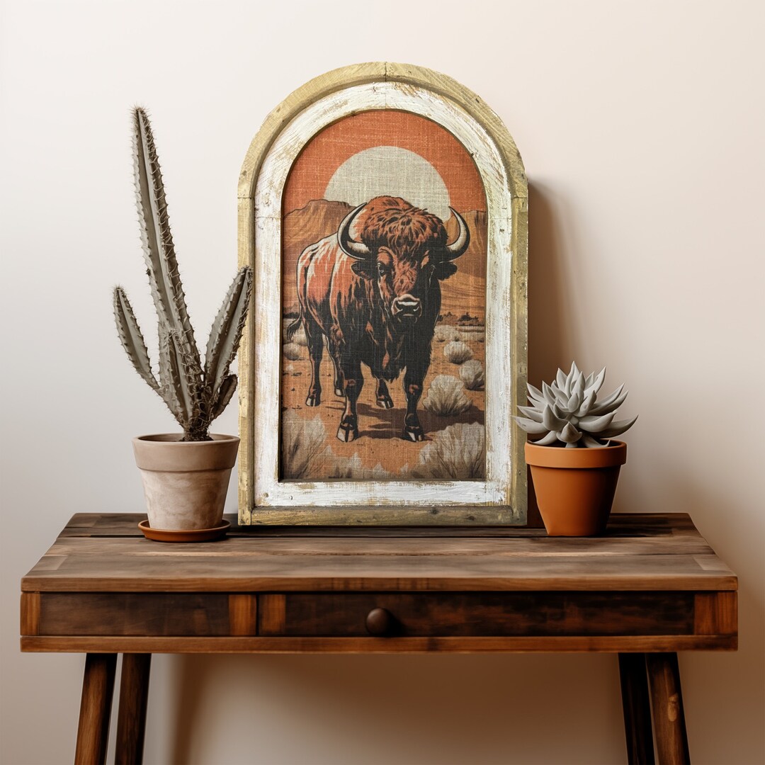 Bison Wall Decor | Western Wall Art | Buffalo Decor | Yellowstone Wall ...