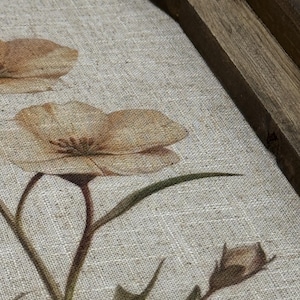 Neutral Botanical Art in Rustic Arched Wood Frame | Farmhouse Wall ...