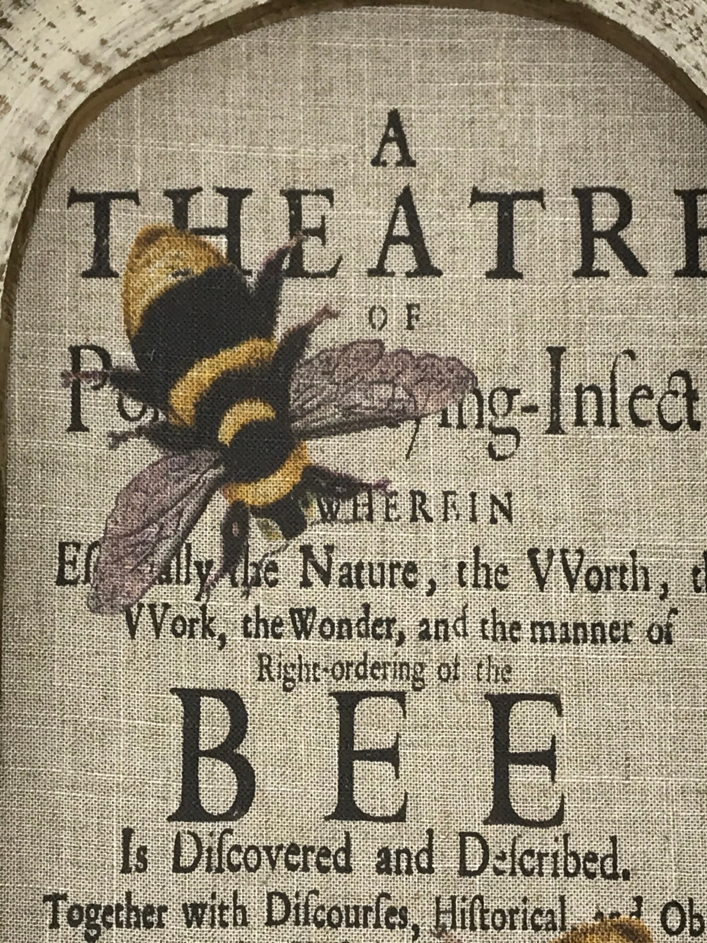 Bee Wall Decor Arch Window Frame Linen Wall Hanging | Etsy