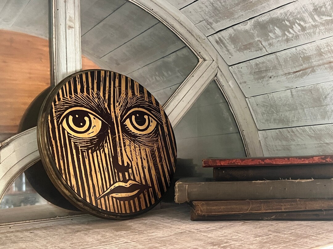 Eclectic Wall Decor Gothic Wooden Art Cottagecore Wall Decor 8 X 8 ...