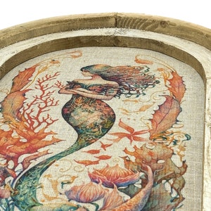 Mermaid Wall Art | 14" X 22" | French Poster Wall Art | Linen Wall ...
