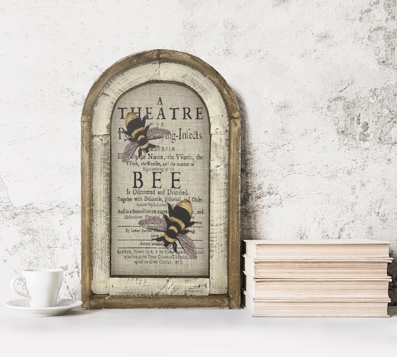 Bee Wall Decor Arch Window Frame Linen Wall Hanging - Etsy
