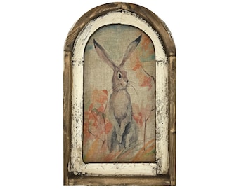 Floral Wall Art Farmhouse Decor Arch Window Frame Linen - Etsy