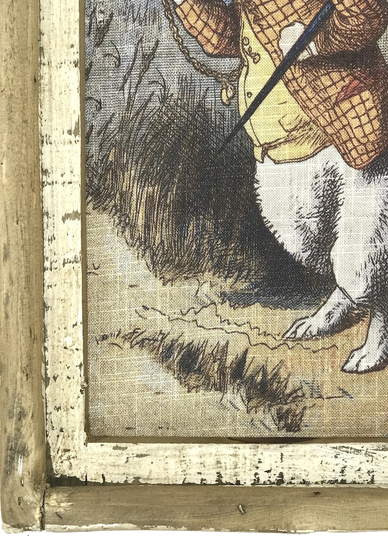 White Rabbit Wall Art | 14" X 22" | Arch Window Frame | Linen Wall ...