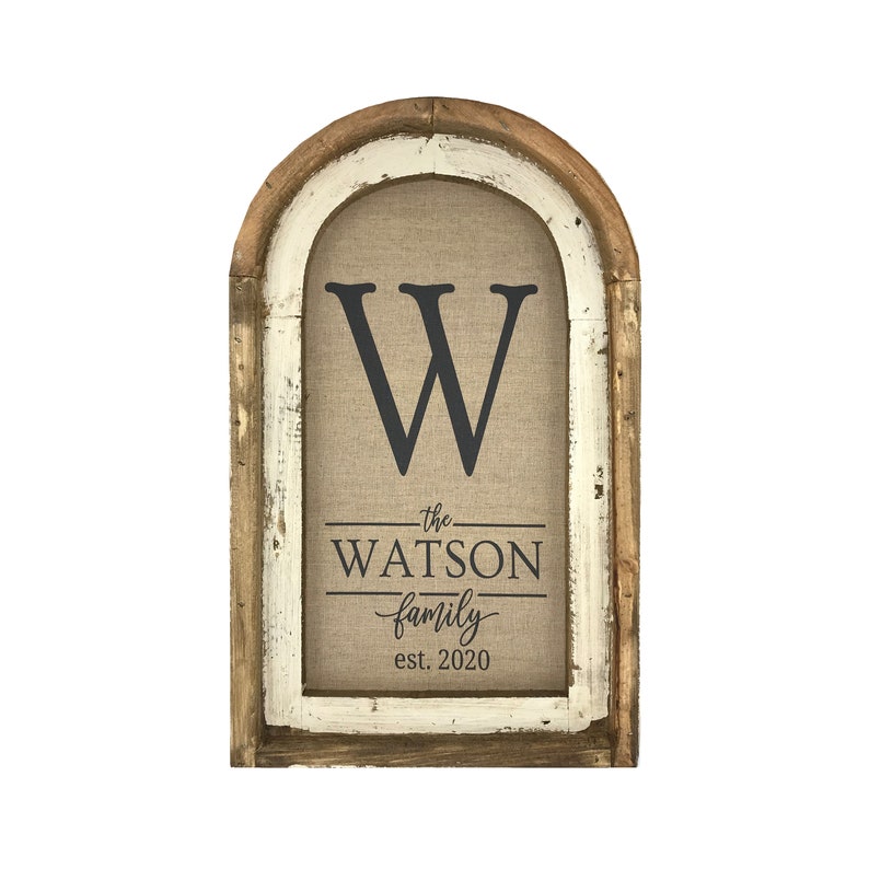 Monogram Wall Art Arch Window Frame Personalized Gift - Etsy