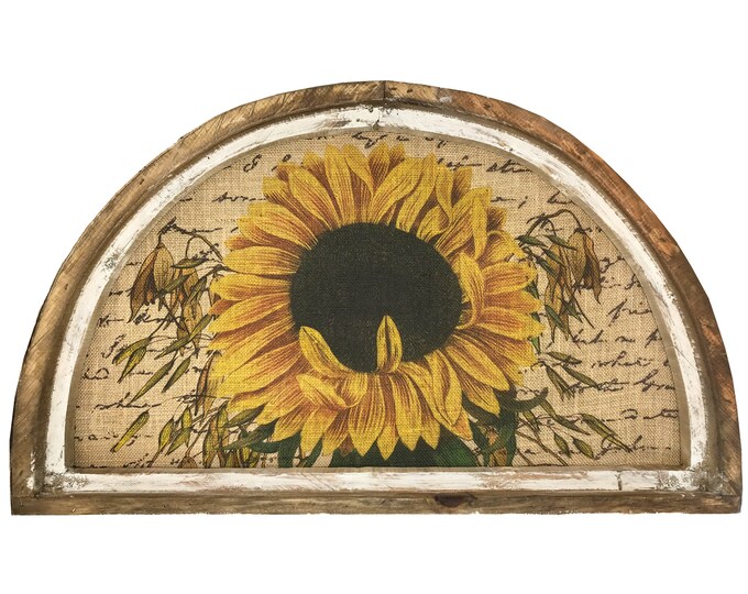 Sunflower Wall Art 30 X 18 Arch Window Frame - Etsy