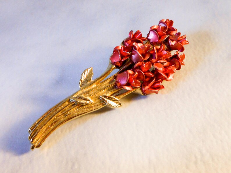 Vintage Danbury Mint Red Roses Brooch Pin - Etsy