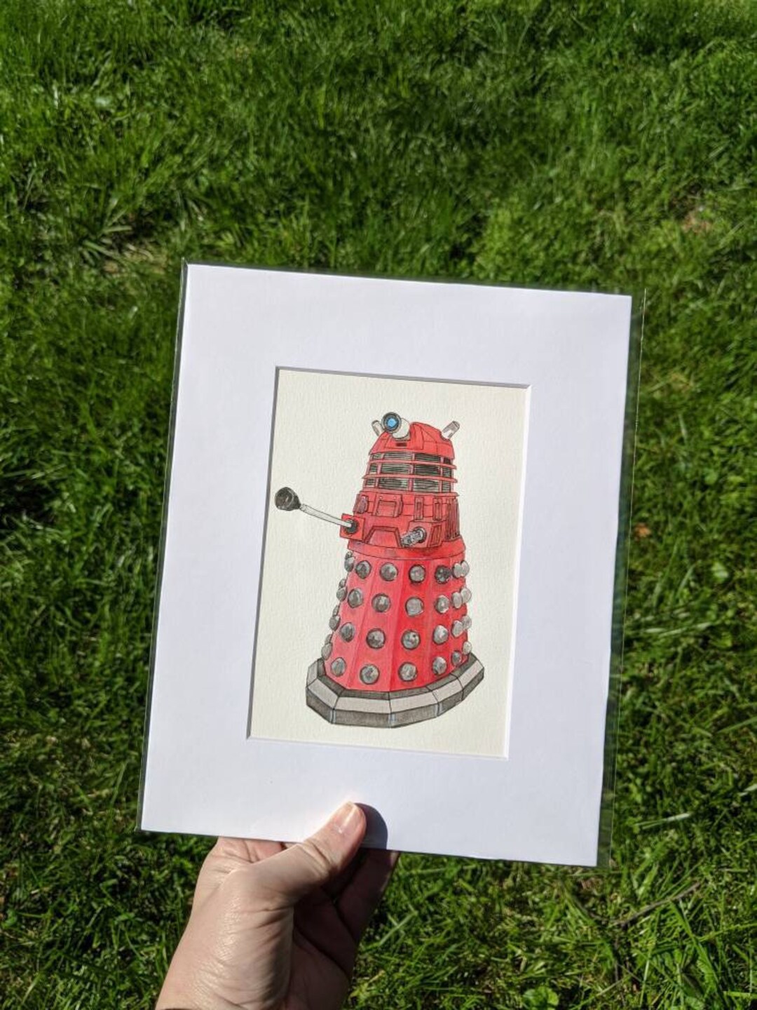 Red Dalek Drawing