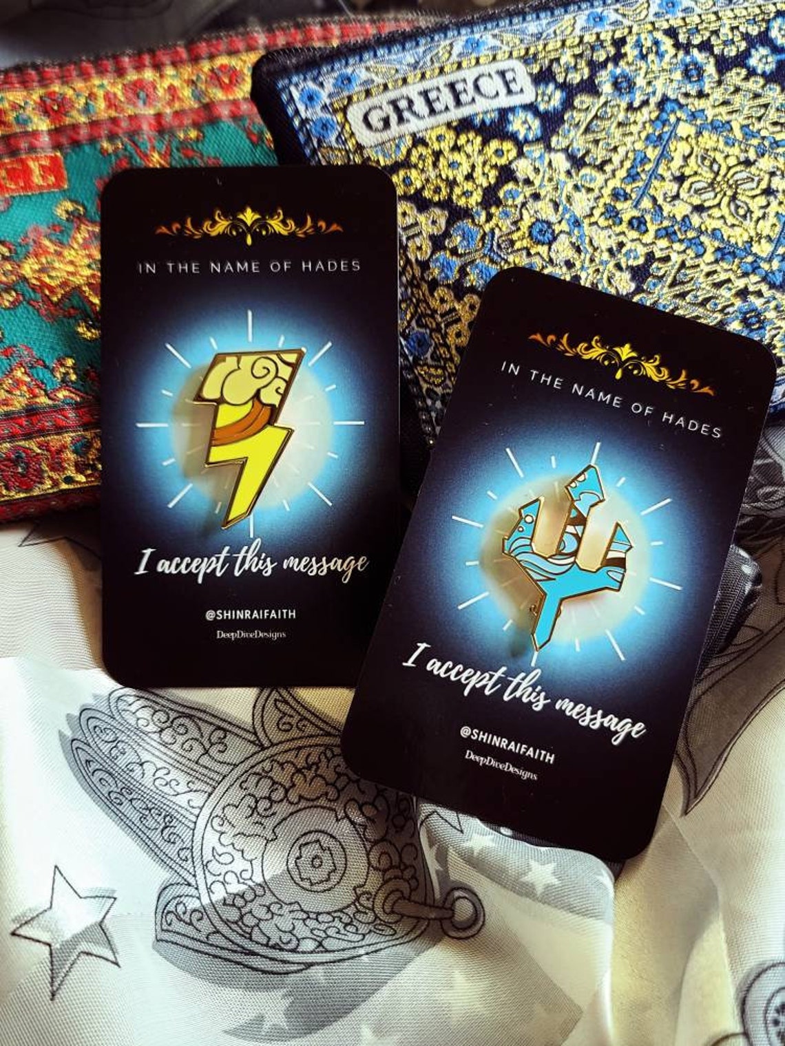 Hades Greek God Boons Zeus and Posiedon Hard Enamel Pins - Etsy Canada