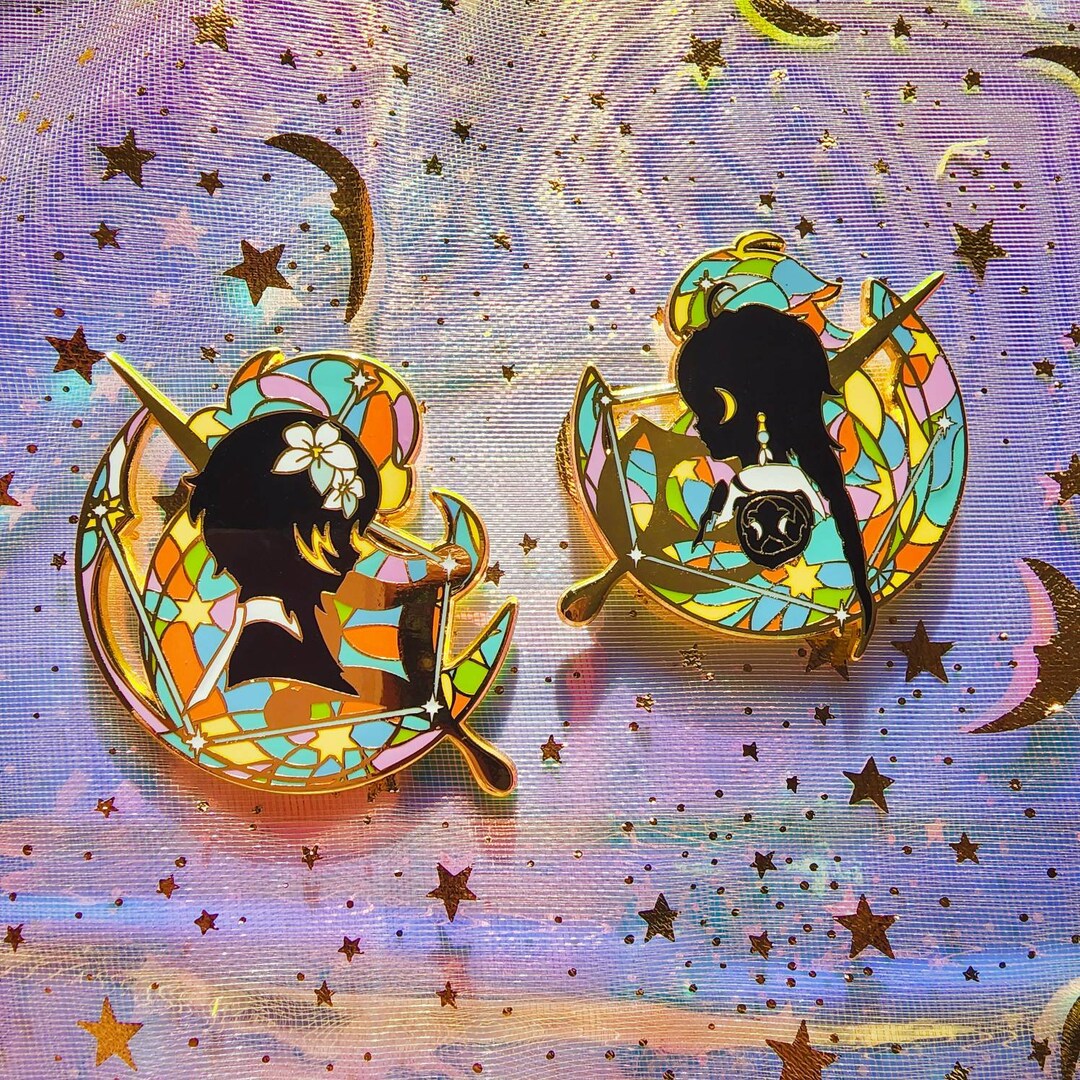 Aether and Lumine: Genshin Impact Constellation Pins - Etsy
