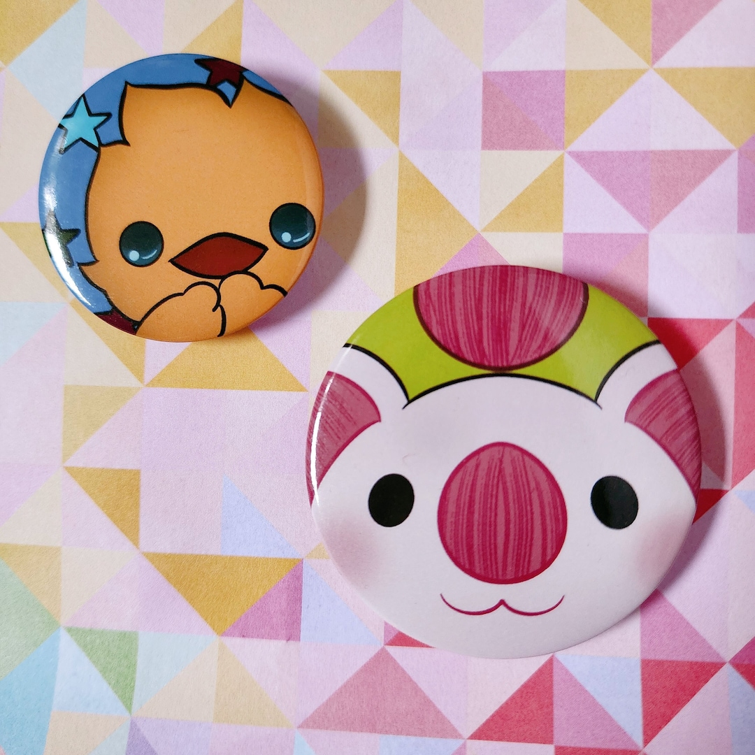 Chocobo and Moogle Final Fantasy 7 REBIRTH Round Button Set - Etsy