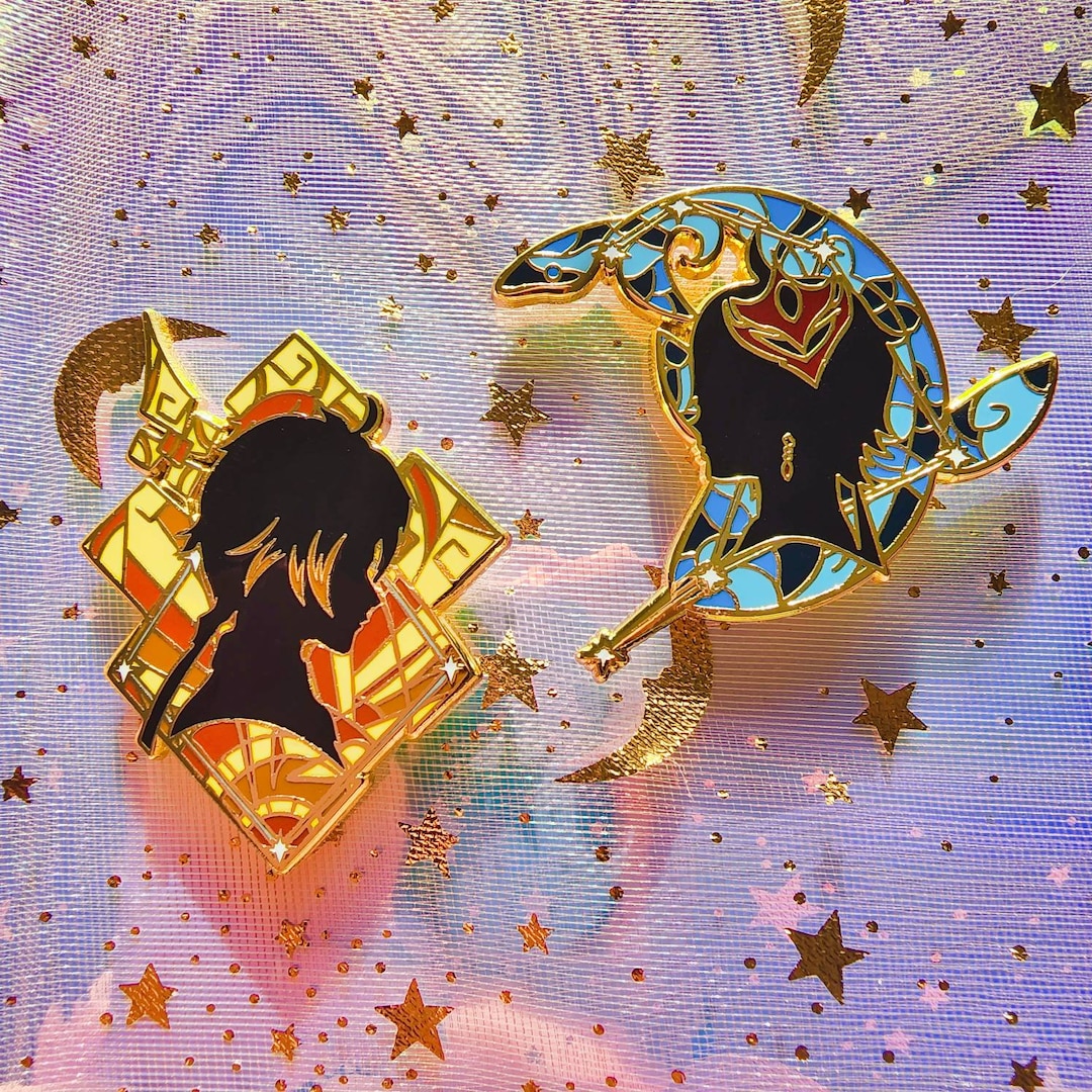 Zhongli and Childe: Genshin Impact Constellation Pins - Etsy