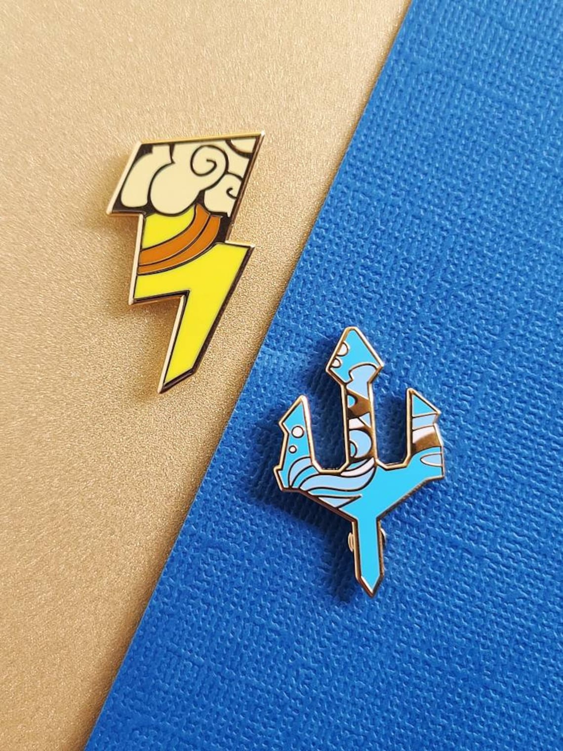 Hades Greek God Boons - Zeus and Posiedon Hard Enamel Pins - Etsy Canada