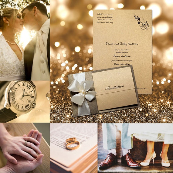 Personalized Elegant Wedding Invitations With Satin Ecru - Etsy