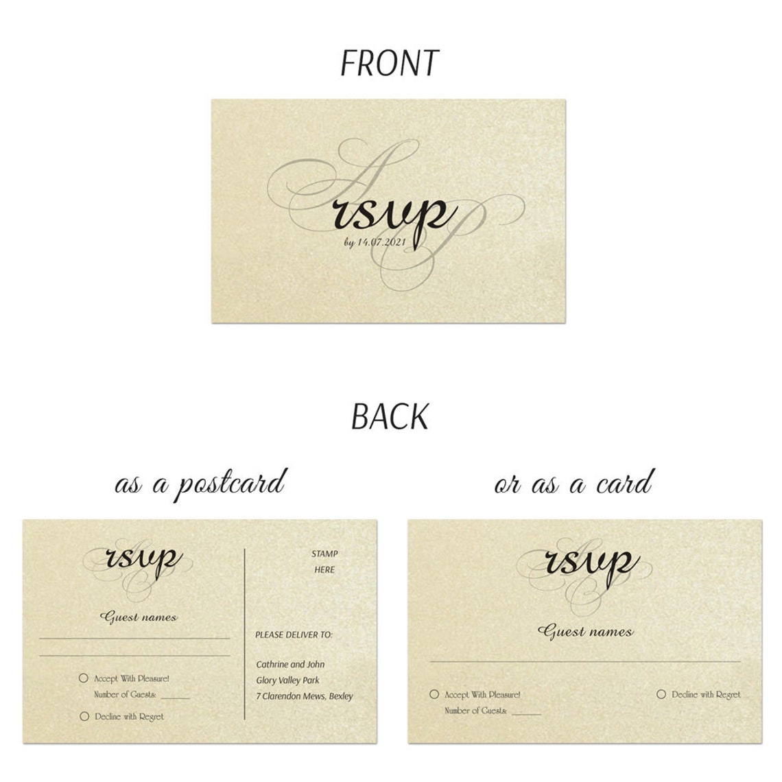 New Elegant Vanilla Cream Invitations Boho With Initials and Satin ...