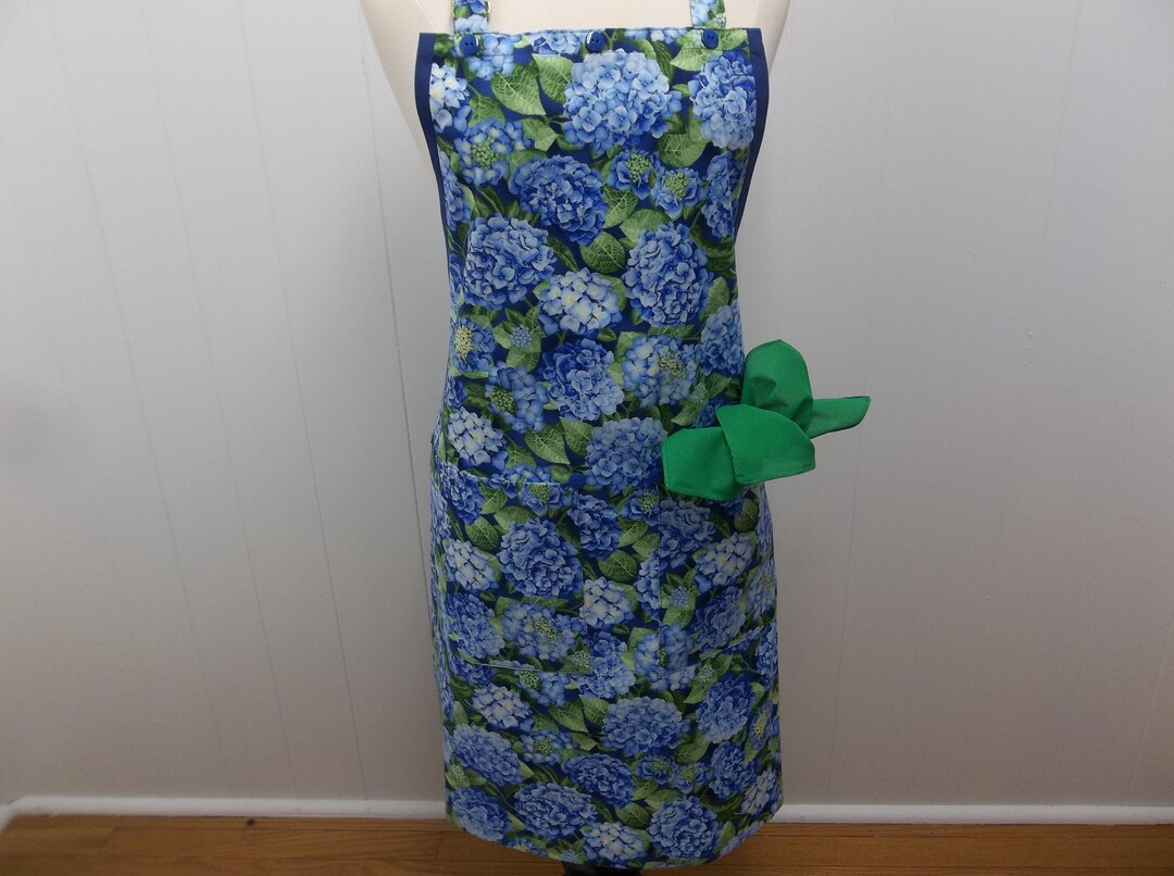 Blue Hydrangeas Apron - Etsy