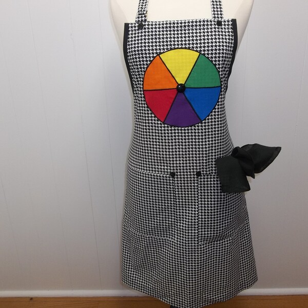 White Apron With Color - Etsy