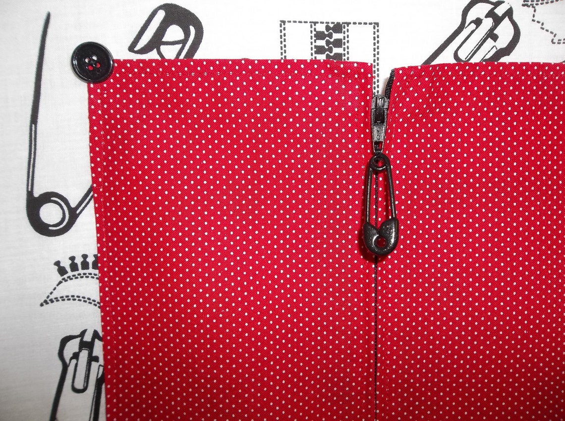 Safety Pins and Zippers Apron O.O.A.K. - Etsy