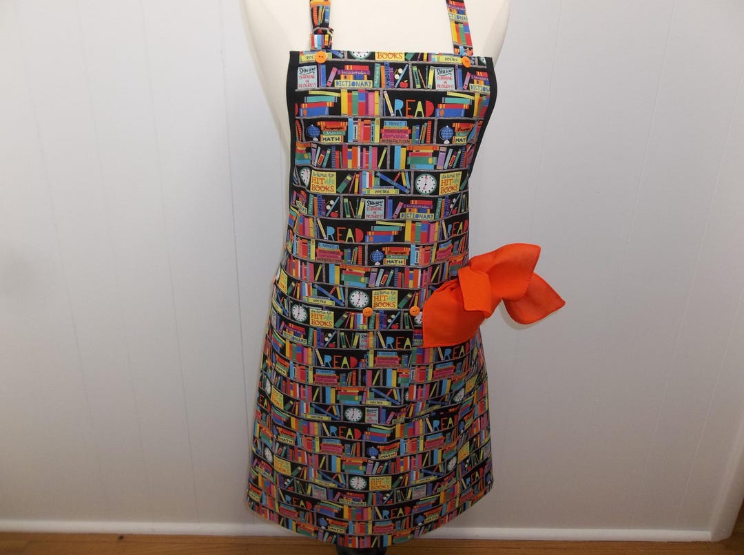 School Library Apron - Etsy
