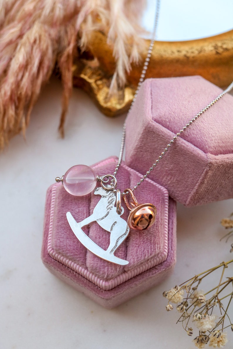 ROCKING HORSE Silver Necklace 925 Sterling Silver Long - Etsy