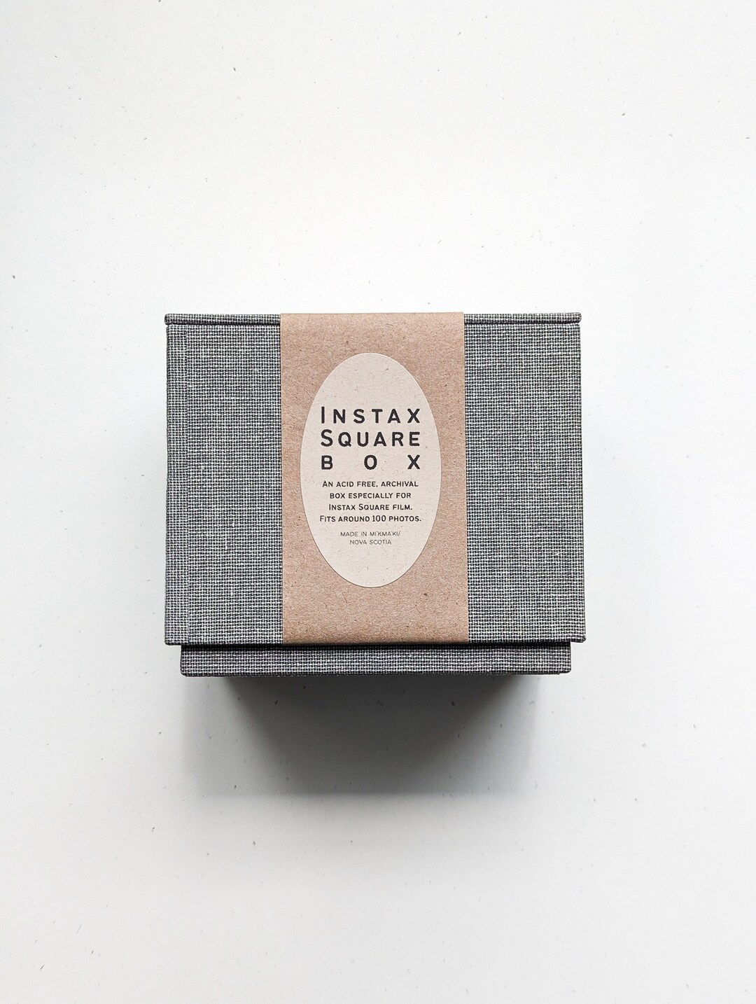 Gray Linen Instax Square Box, Archival Storage Box, Instant Film ...