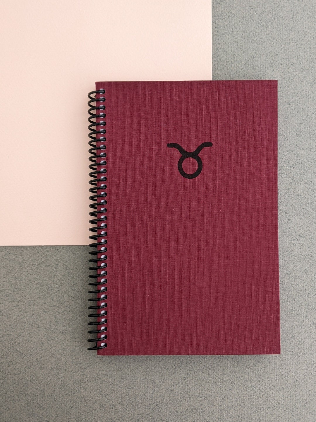 Maroon Taurus Astrology Sign Lined Notebook - Etsy