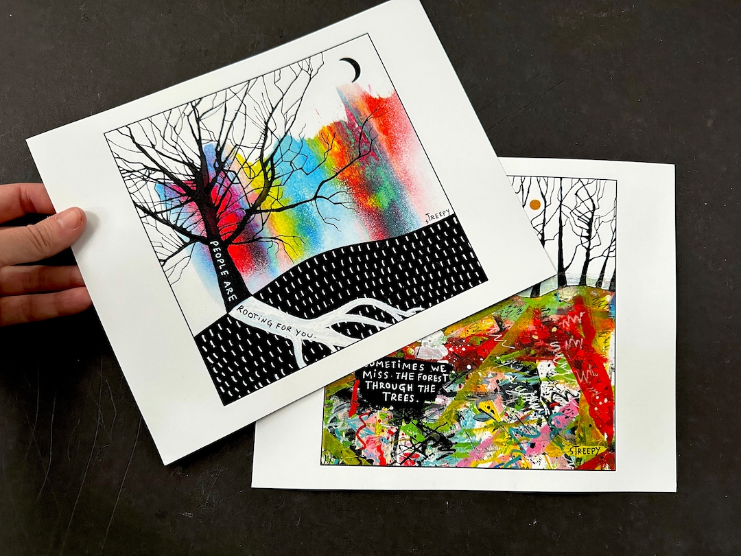 Streepy Art Print Pack Part 2 (2 Original 8"x10" Streepy Art Prints) - Etsy