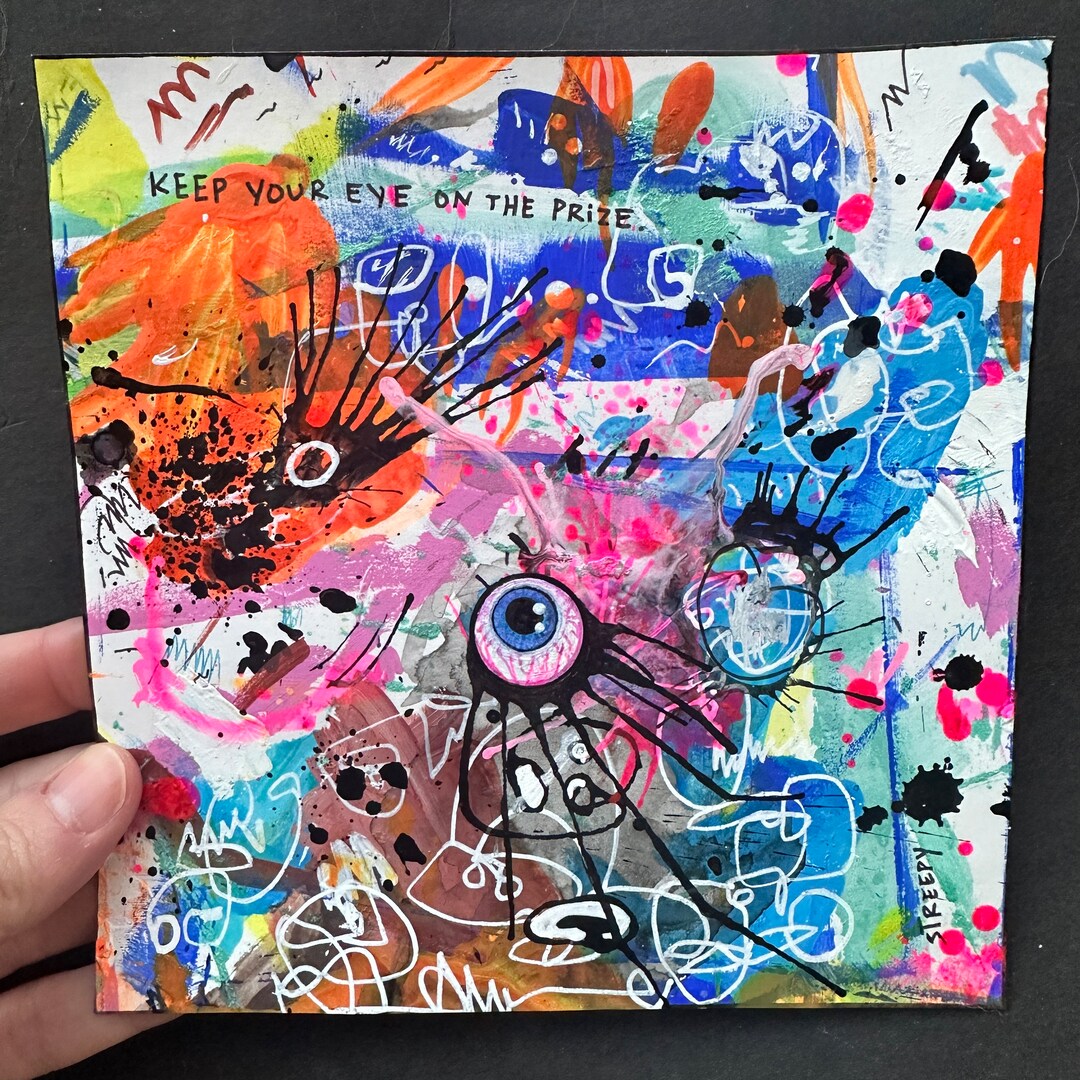 Original Art "keep Your Eye on the Prize” by Mary Streepy - Etsy