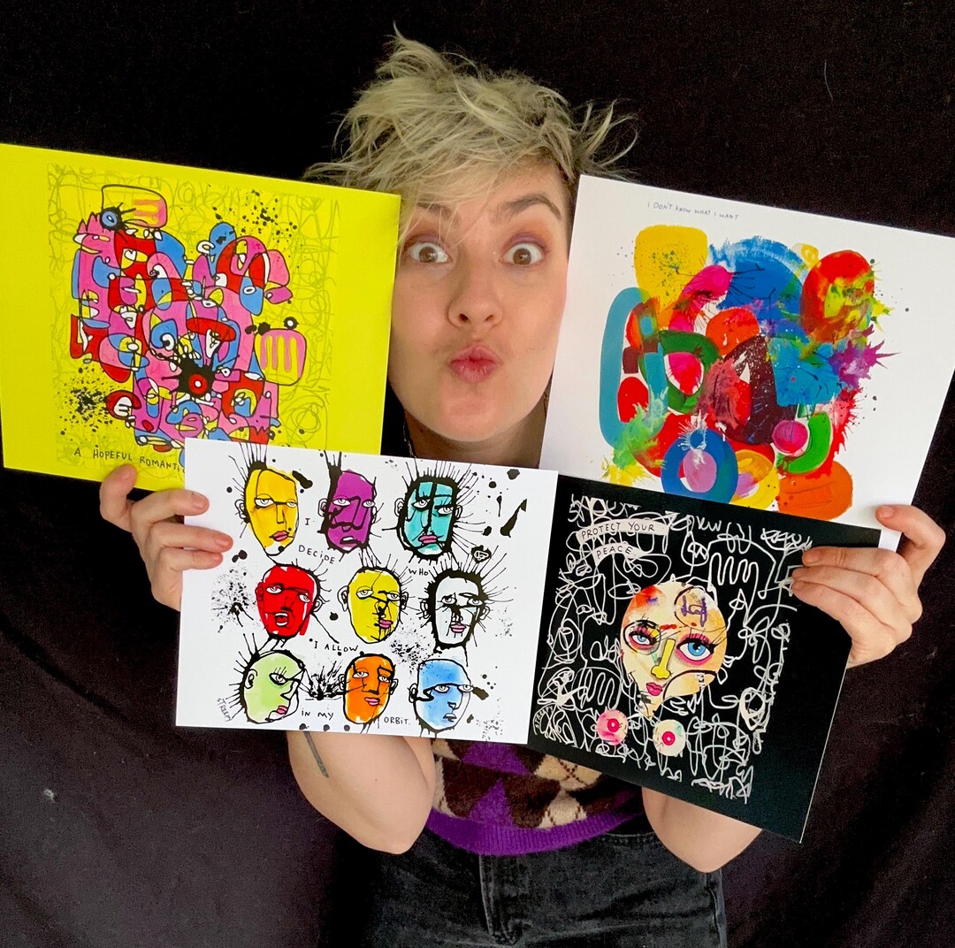 Streepy Art Print Pack (4 Original 8"x10" Streepy Art Prints) - Etsy
