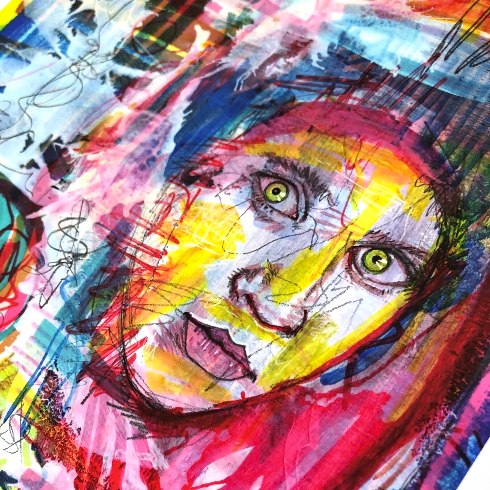 Original Art Print of "the Girl With the Eyes" by Mary Streepy. Limited ...