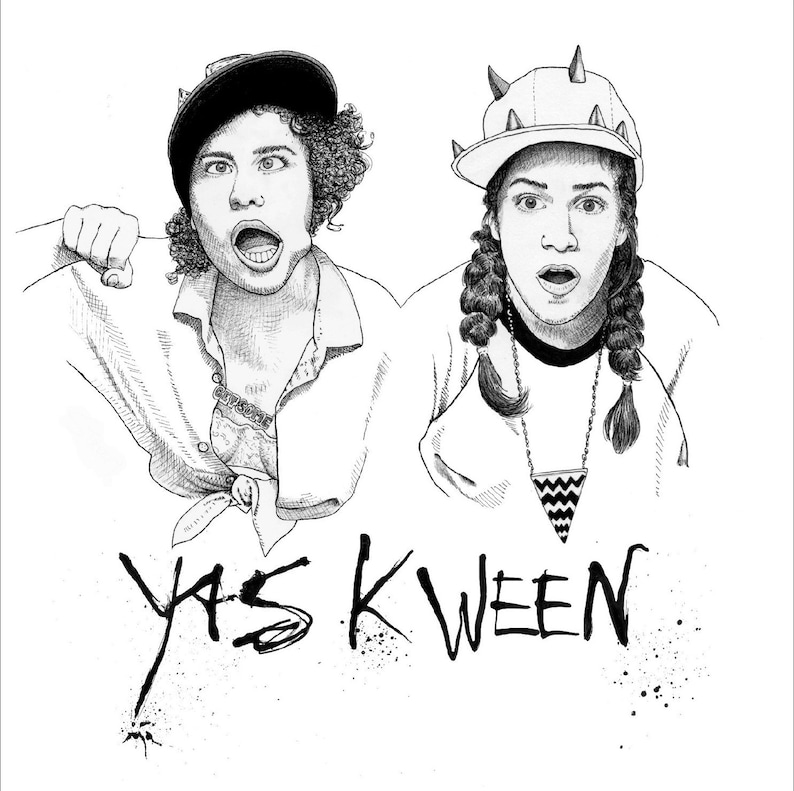 Broad City (YAS KWEEN) Original Illustration Art Print - Etsy