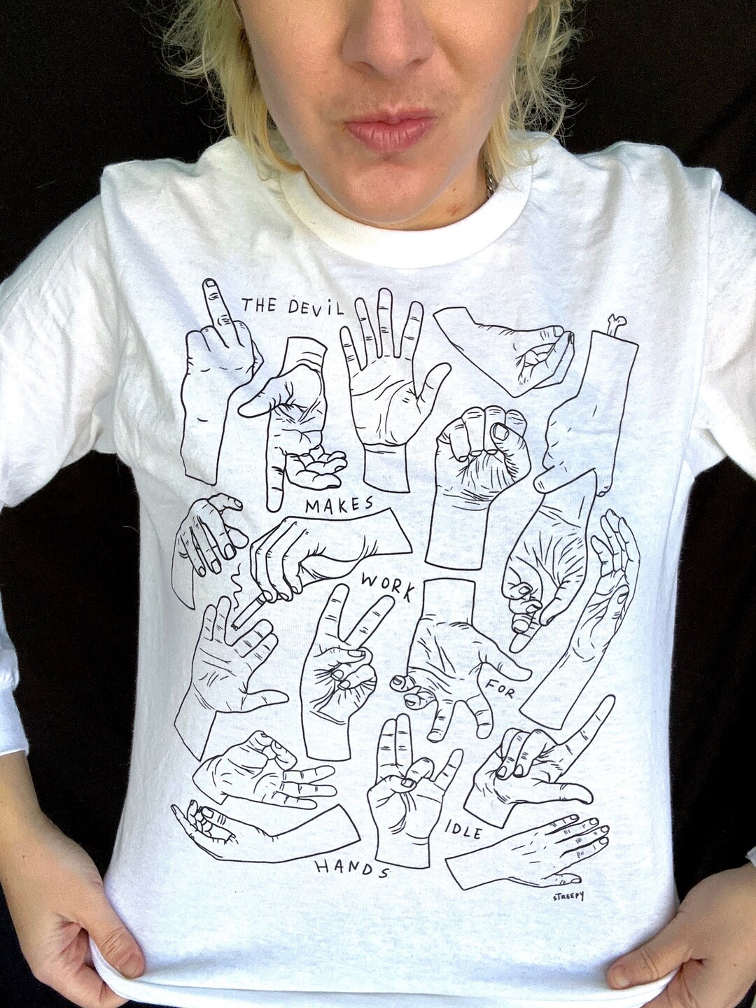 Original Streepy Illustration the Devil Makes Work for Idle - Etsy