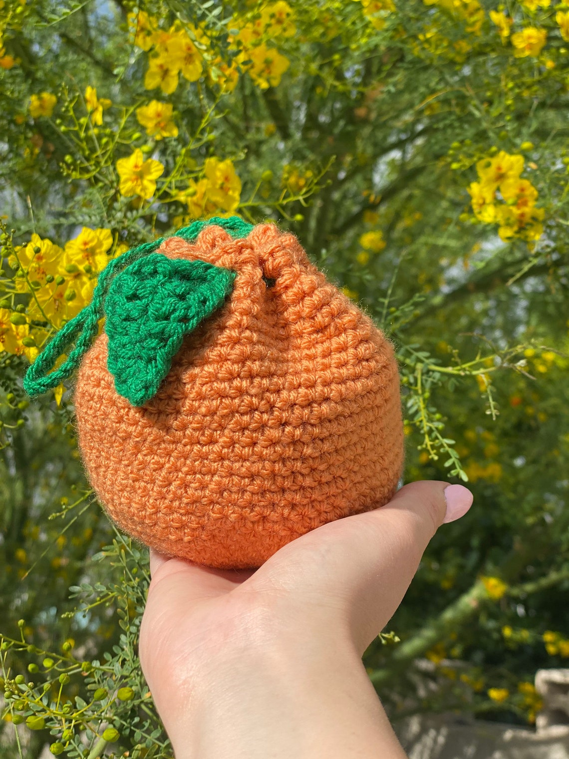 The Peach Pouch, Crochet Peach Bag - Etsy