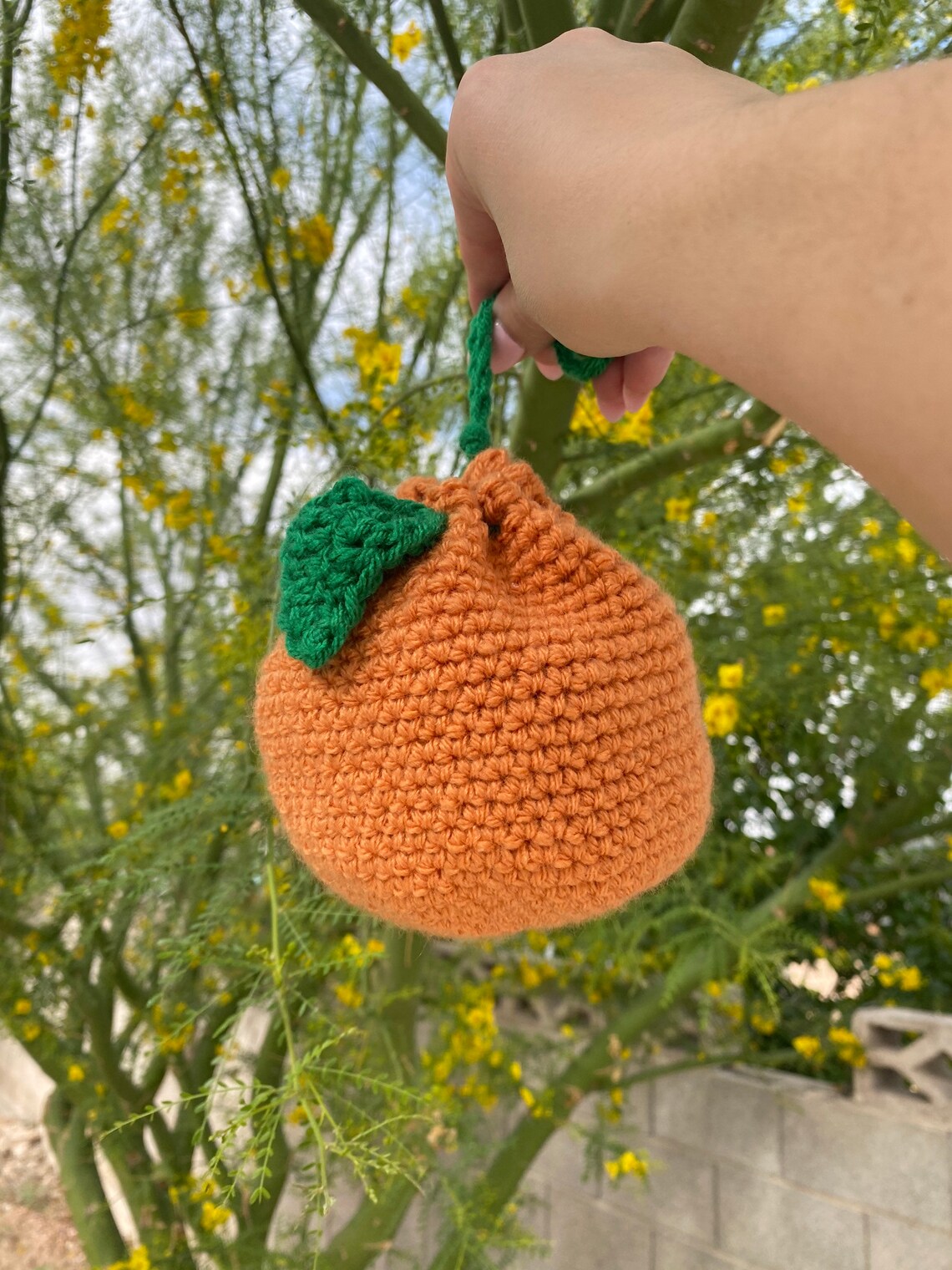 The Peach Pouch, Crochet Peach Bag - Etsy