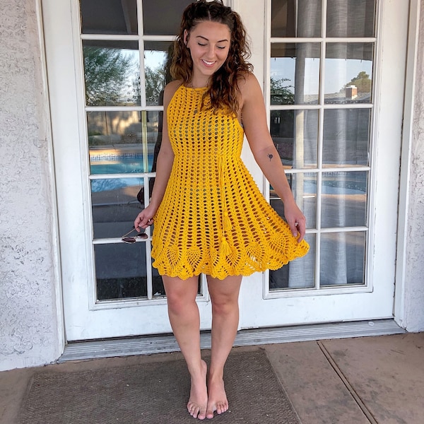 Crochet Skater Dress Pattern - Etsy