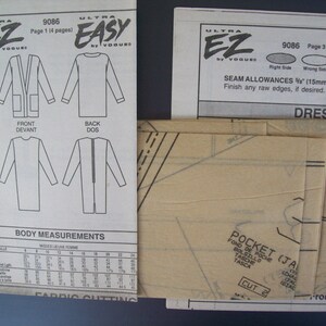 Vogue 9086, Ultra EZ Vogue, Misses Jacket, Misses Dress - Etsy