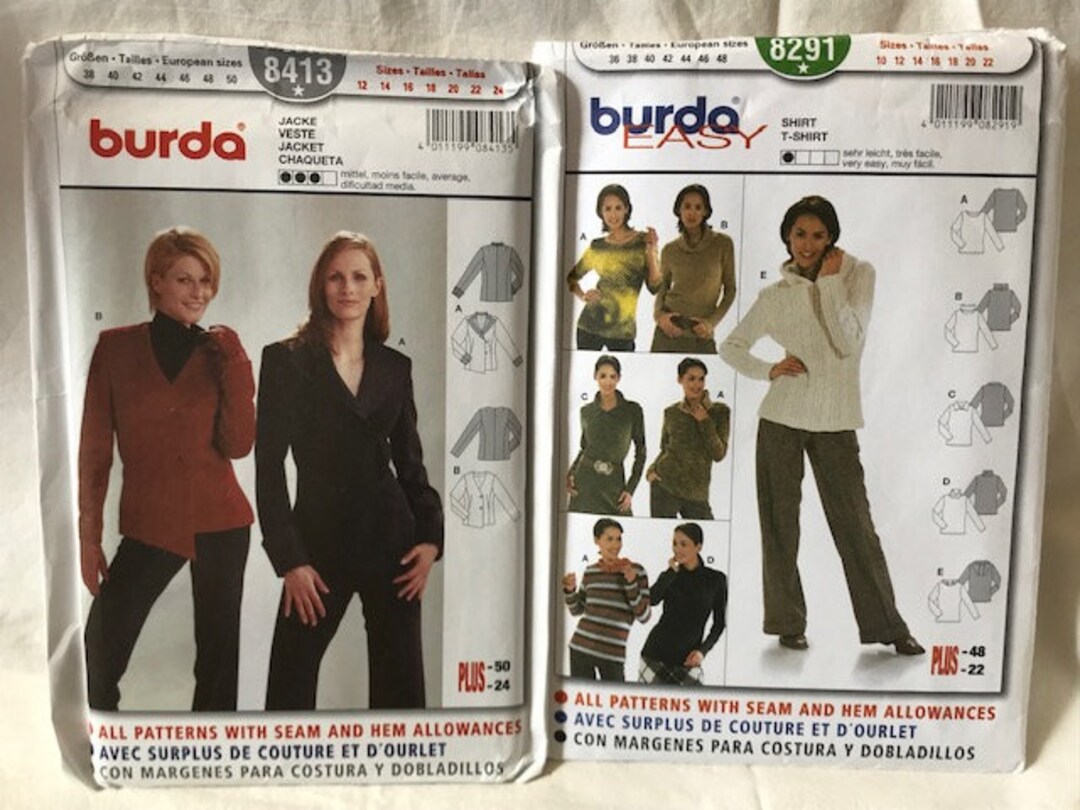 Burda 8291, Burda 8291, Jacket, Shirt, UNCUT - Etsy