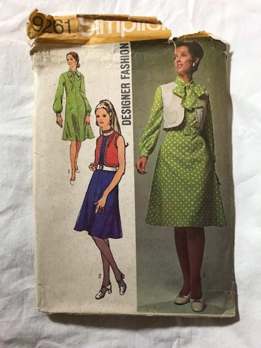 Simplicity 9261, Misses' Dress and Bolero - Designer Fashion, UNCUT - Etsy