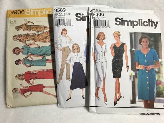 Simplicity 8286 Simplicity 9589 Simplicity 9906 Misses' | Etsy