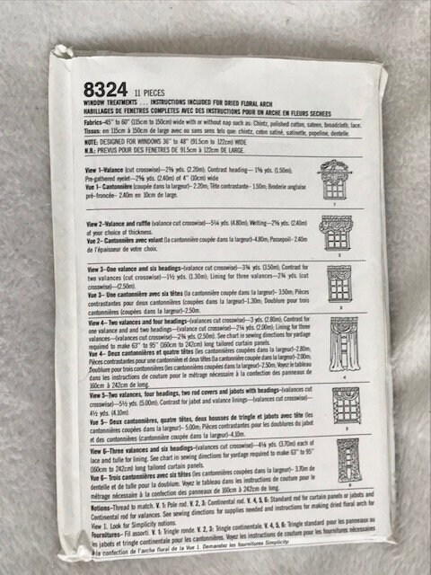 Simplicity 9105, Simplicity 8978, Simplicity 8324, Curtains, Slipcovers ...