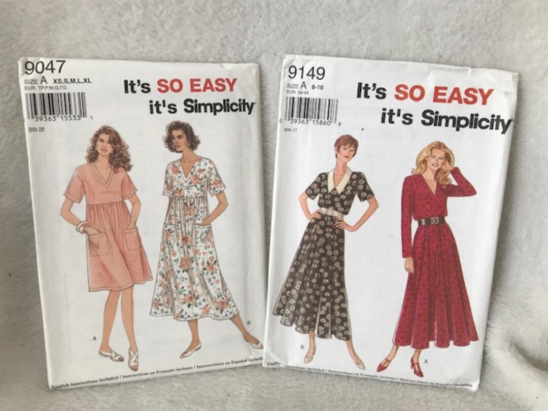 Simplicity 9047, Simplicity 9149, Misses' Dress, UNCUT - Etsy