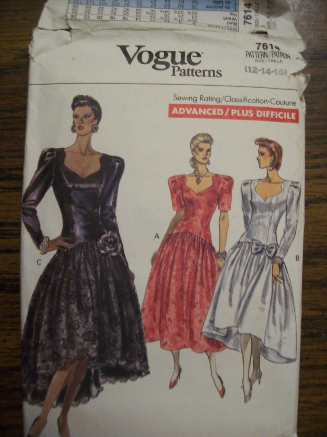 Vogue 7614, Ladies Dress Pattern, Evening Dress Pattern - Etsy