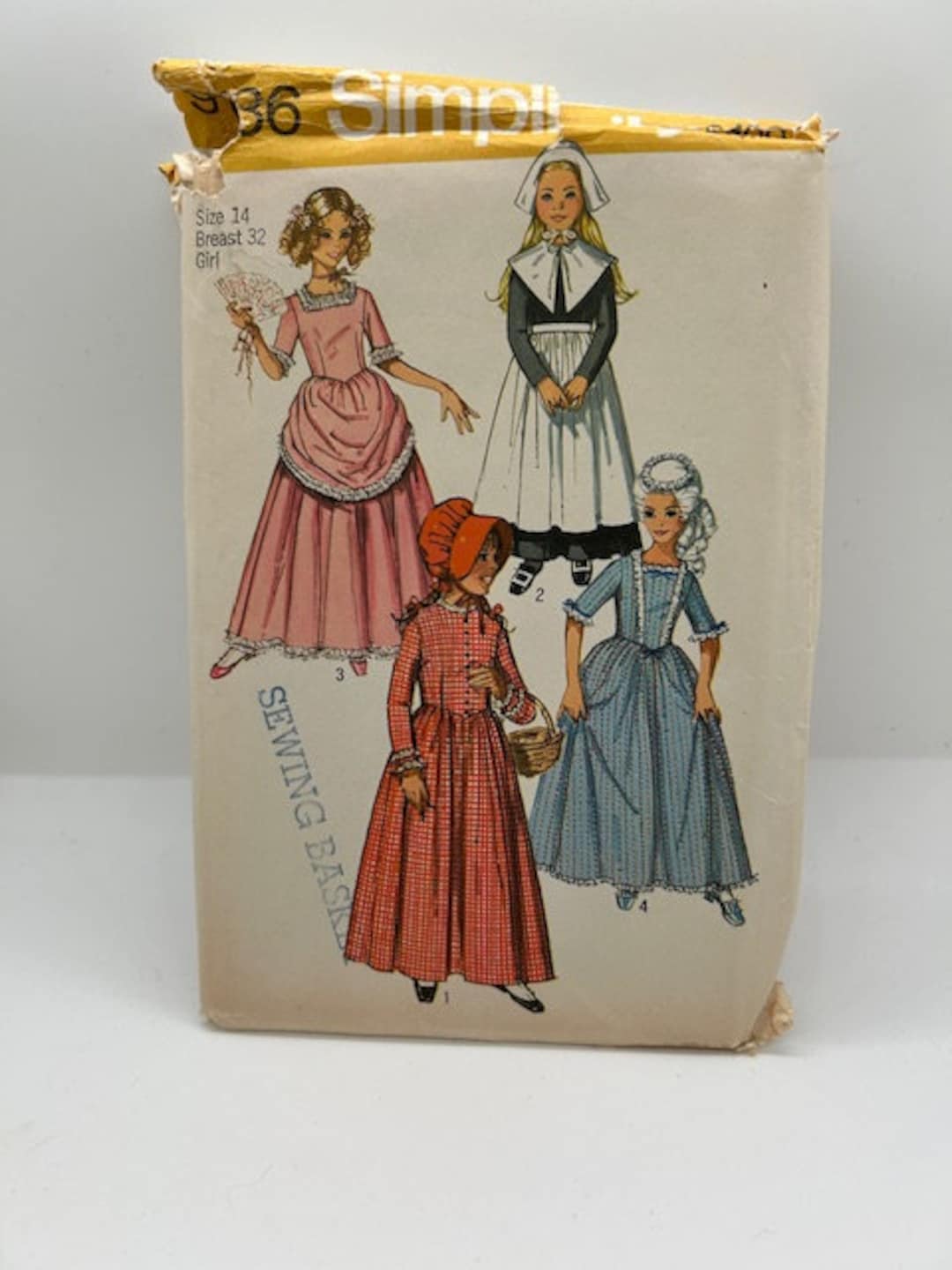Simplicity 9136, Girls Puritan Centennial 18th and 19th Century ...