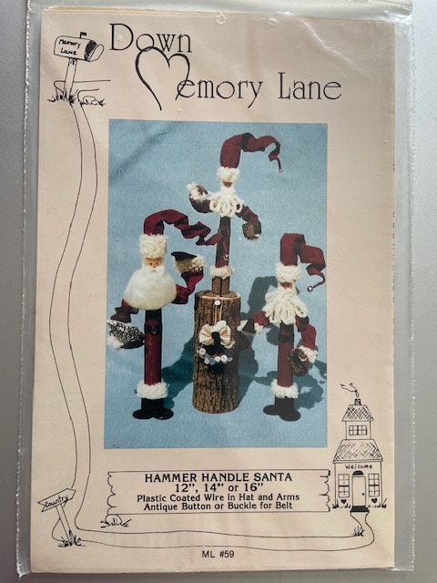 Spool Mr and Mrs Snowman and Family, Hammer Handle Santa, Down Memory ...